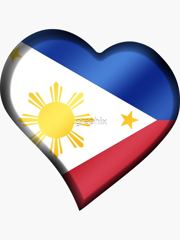 "Filipine Flag - Philippines - Heart" Sticker for Sale by graphix ...