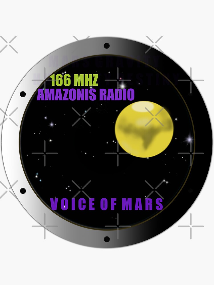 "Mars Radio." Sticker by Geomoon | Redbubble