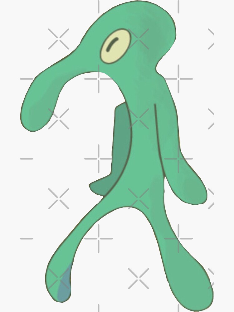 "Funky Squidward" Sticker for Sale by maddieM19 | Redbubble