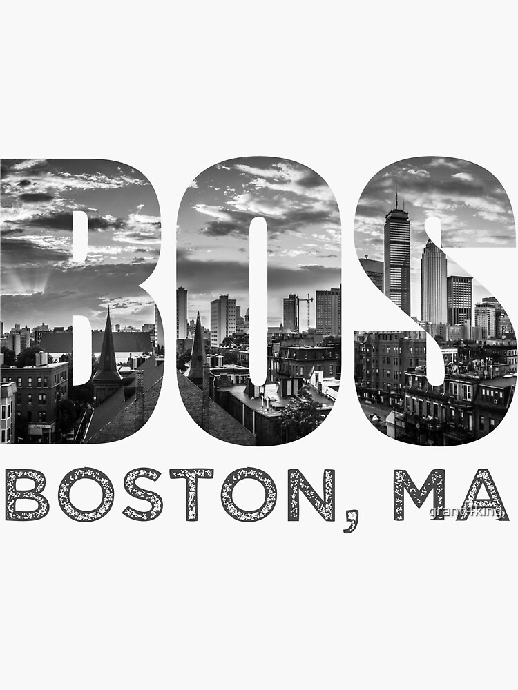 "Boston Buildings Souvenir Massachusetts Skyline Art BOS Gift graphic ...
