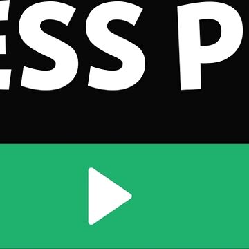 "Press Play Button" Sticker for Sale by Theresthisthing | Redbubble