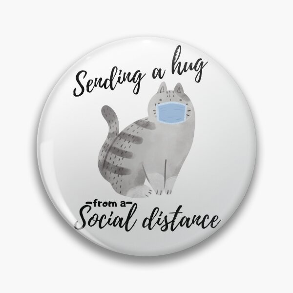"Sending a hug from social distance cat pet quarantine 2021" Pin by ...