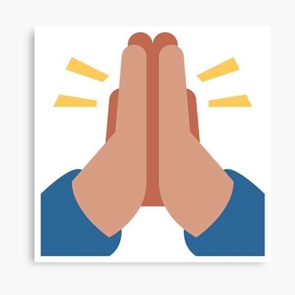 "Praying hands Emoji" Canvas Print by Winkham | Redbubble