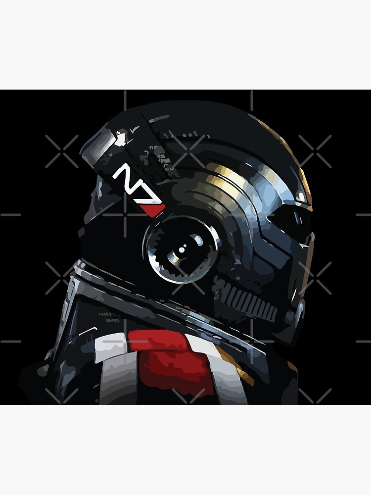 "N7 Commander Shepard Mass Effect" Throw Blanket for Sale by GasparArts ...