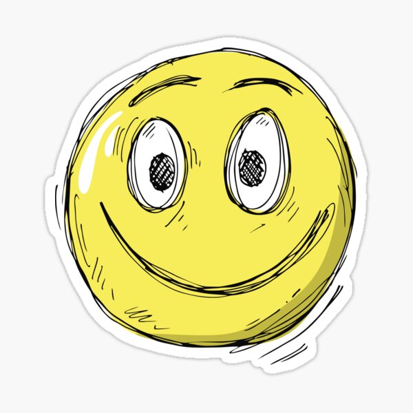 "Big Yellow Smile" Sticker by shchedrina | Redbubble