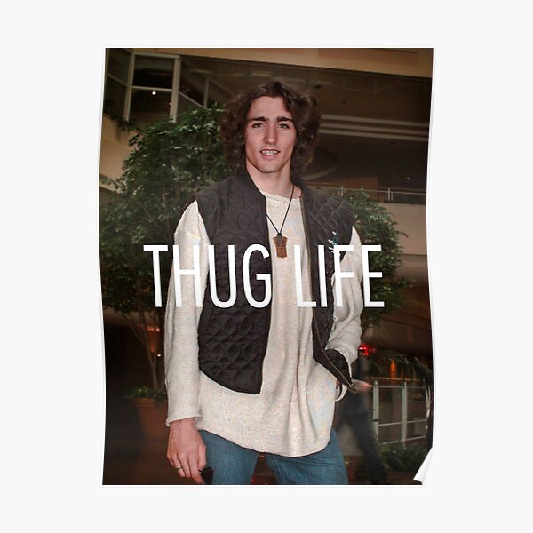 "Throwback - Justin Trudeau" Poster by s2ray | Redbubble