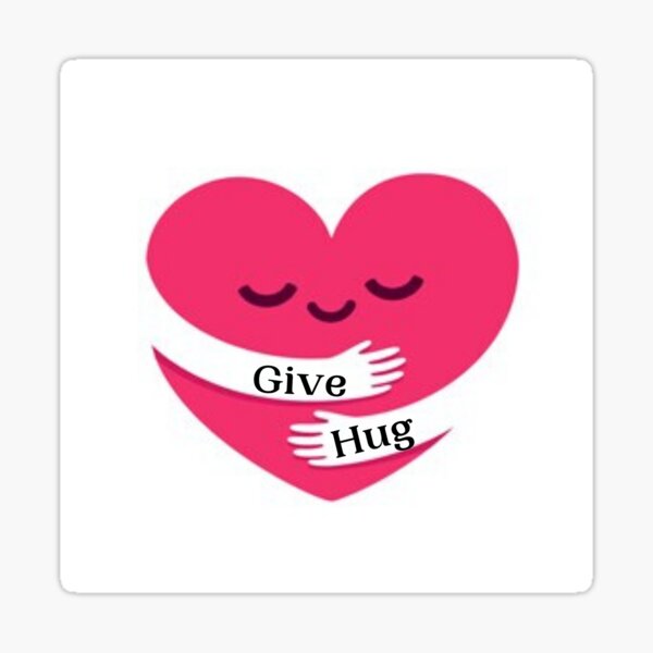 "Give Me a Big Hug Heart" Sticker for Sale by creationgiftz | Redbubble