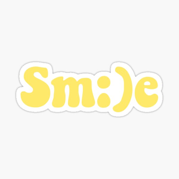 "Aesthetic Smile :)" Sticker for Sale by clomaddesign | Redbubble