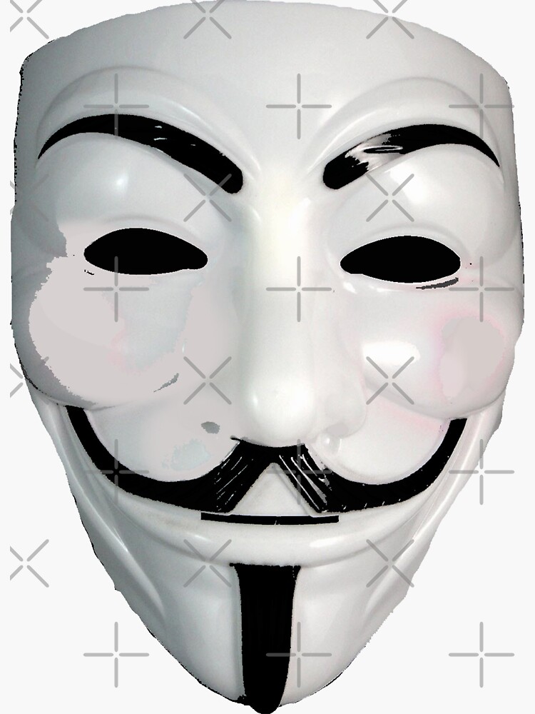 "Anonymous mask Stickers " Sticker by PlanetMonkey | Redbubble