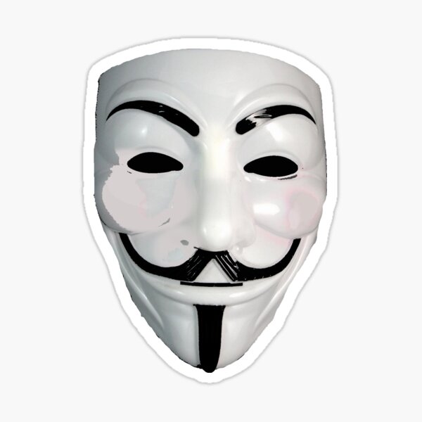 "Anonymous mask Stickers " Sticker by PlanetMonkey | Redbubble