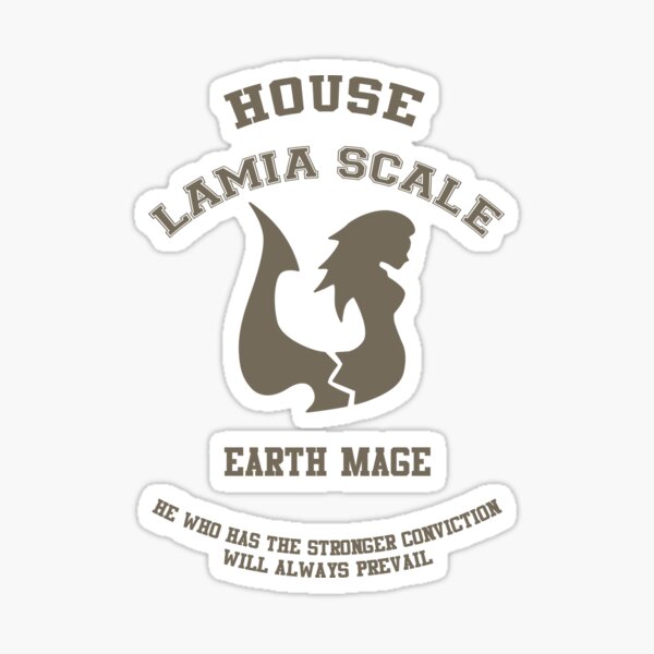 "Earth Mage of Lamia Scale - normal" Sticker for Sale by scarletxtears ...