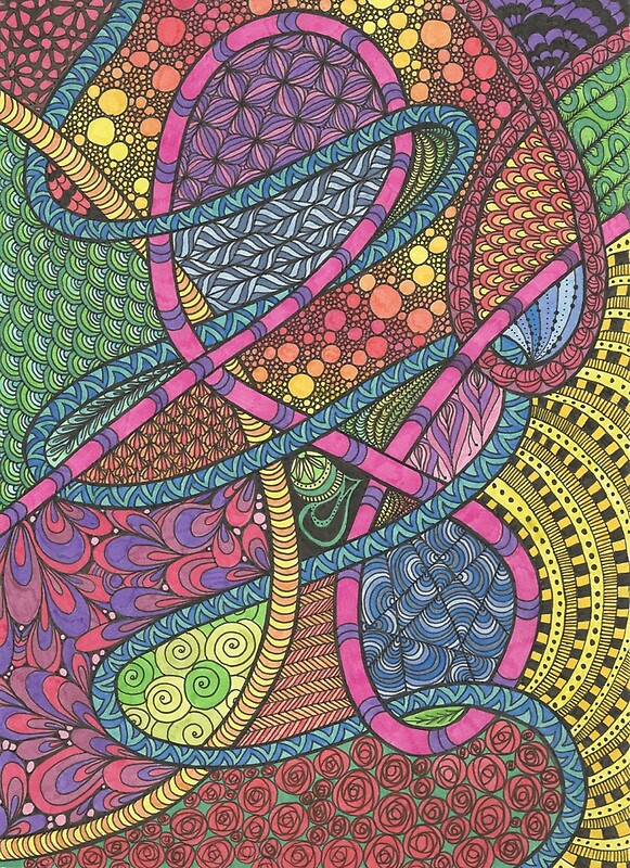 "Rainbow Tangle" by KatieMaryMac | Redbubble