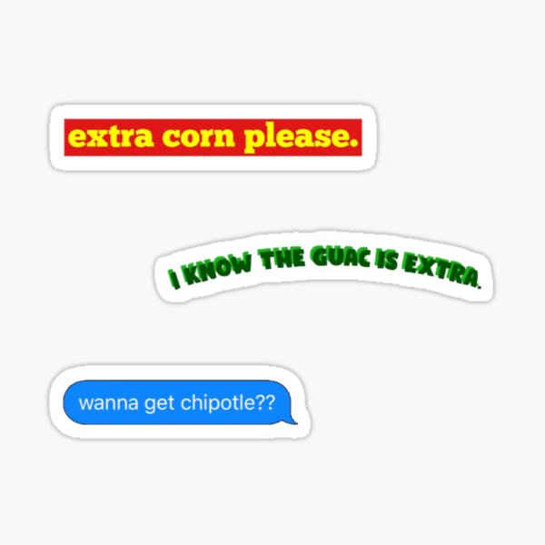 "Chipotle pack" Sticker by pugluvva | Redbubble