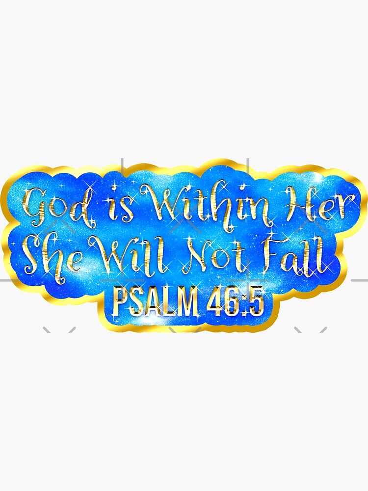 "Psalm 46:5 | Bible Verse | Christian" Sticker for Sale by ...