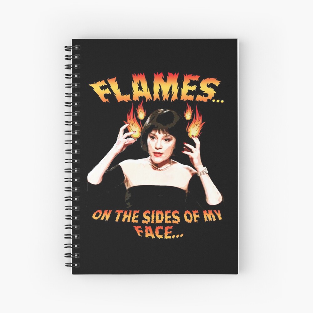 "Clue Mrs White Flames" Spiral Notebook for Sale by markdwaldron ...