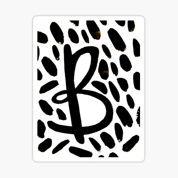 "Letter B" Sticker for Sale by STomczykTaylor | Redbubble