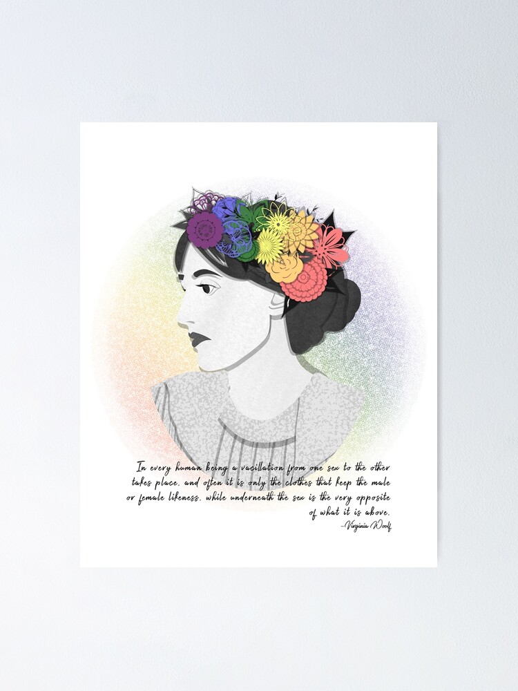 "Queer Icon Virginia Woolf" Poster by Pegasaurus-Rex | Redbubble