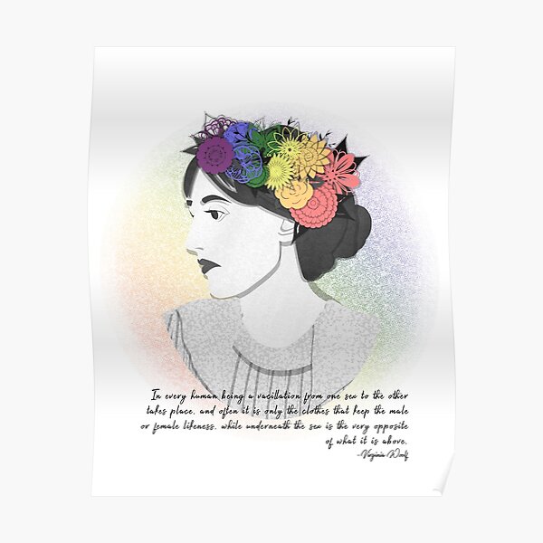 "Queer Icon Virginia Woolf" Poster by Pegasaurus-Rex | Redbubble