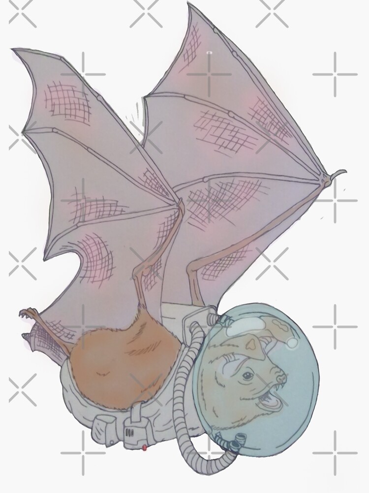 "Space Bat" Sticker for Sale by minimoegan | Redbubble