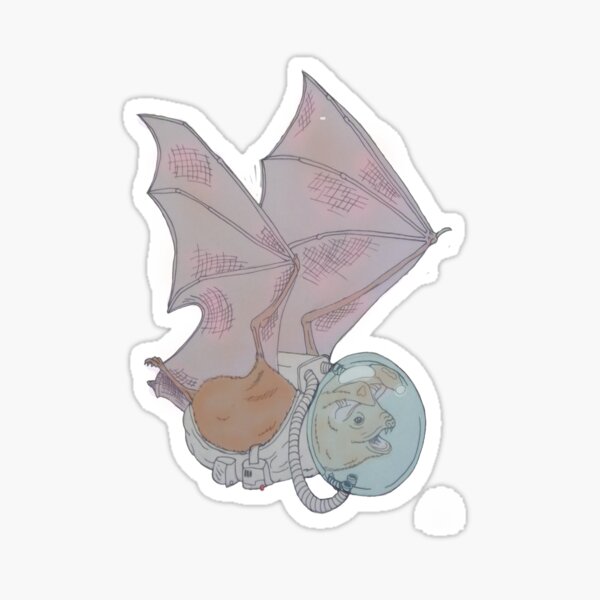 "Space Bat" Sticker for Sale by minimoegan | Redbubble