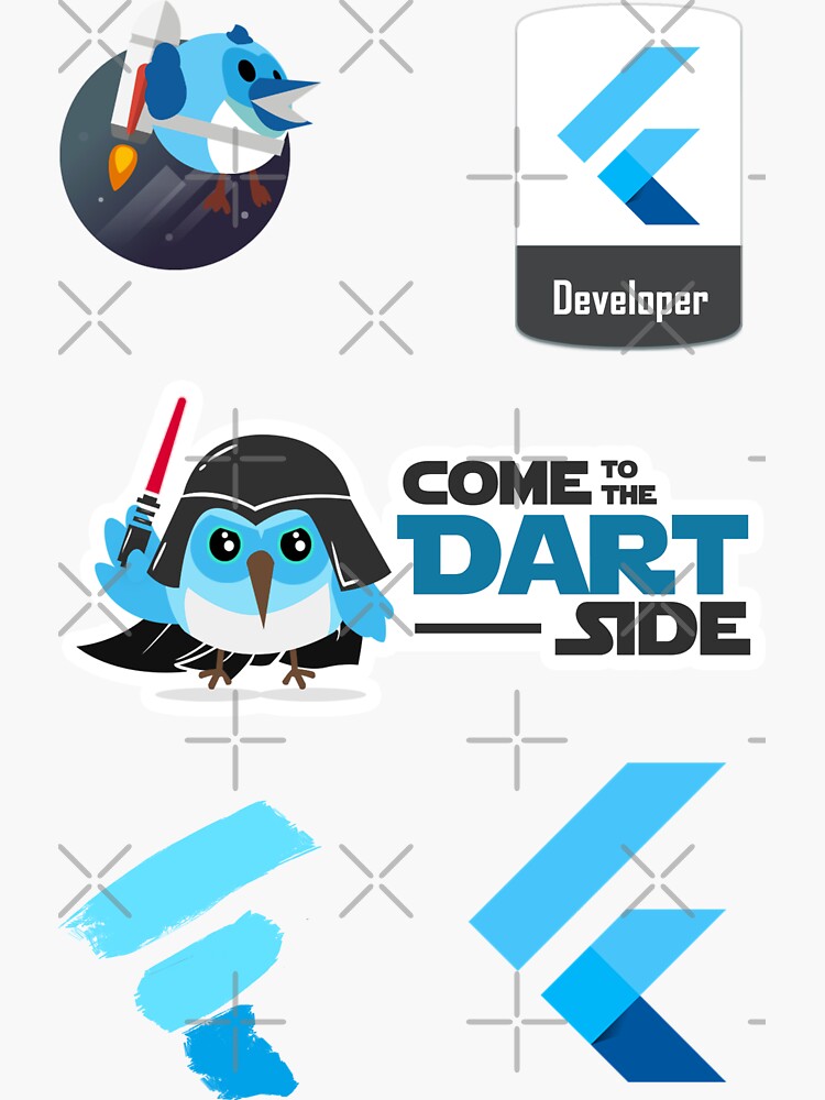 "flutter variety pack" Sticker for Sale by leesander | Redbubble