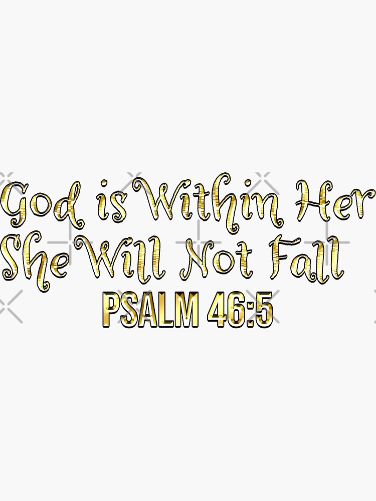 "Psalm 46:5 | Bible Verse | Christian" Sticker for Sale by ...