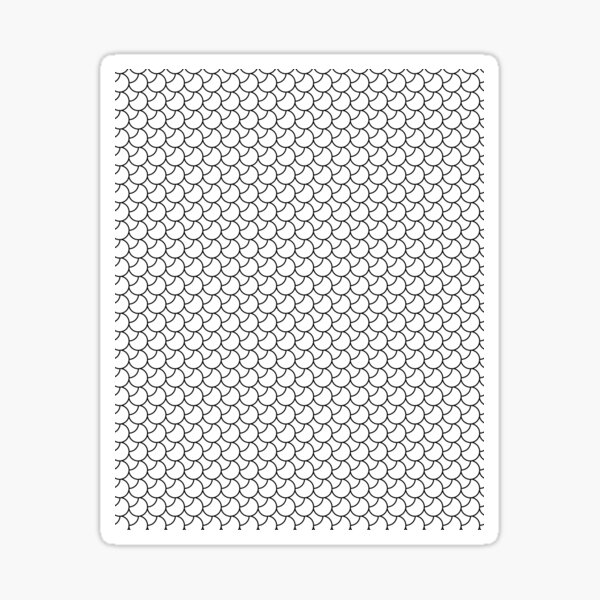 "Fish Scales - Black and White" Sticker for Sale by LightPopArt | Redbubble