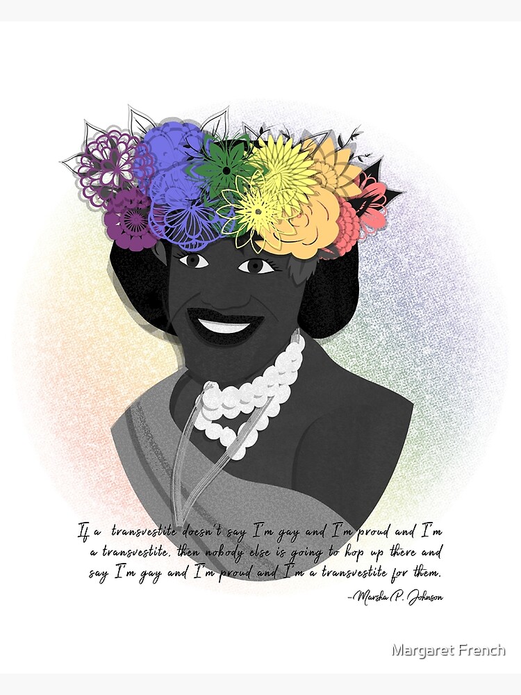 "Queer Icon Marsha P Johnson" Art Print for Sale by Pegasaurus-Rex ...