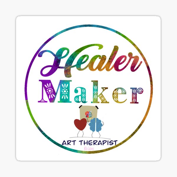 "Art therapist, Healer, maker, " Sticker for Sale by De-colores | Redbubble