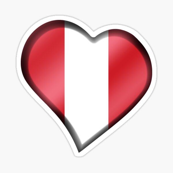 "Peruvian Flag - Peru - Heart" Sticker for Sale by graphix | Redbubble