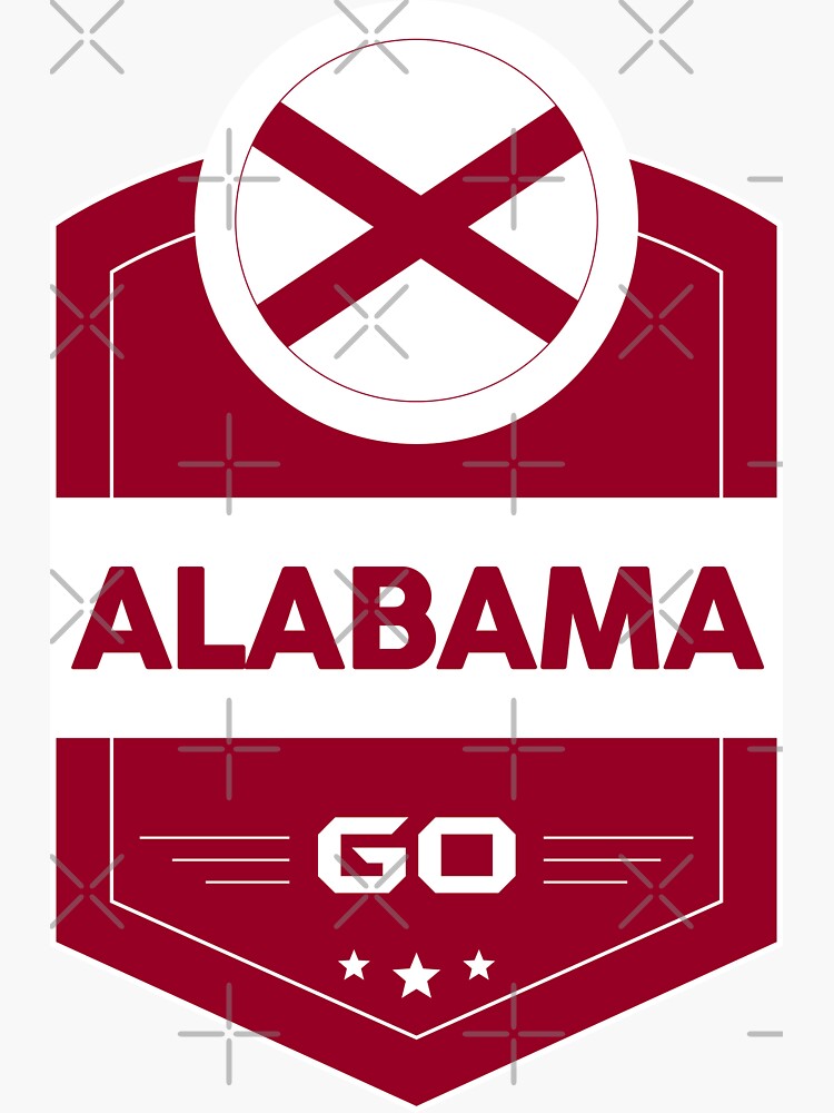 "ALABAMA SHIELD" Sticker for Sale by MarkMotta | Redbubble