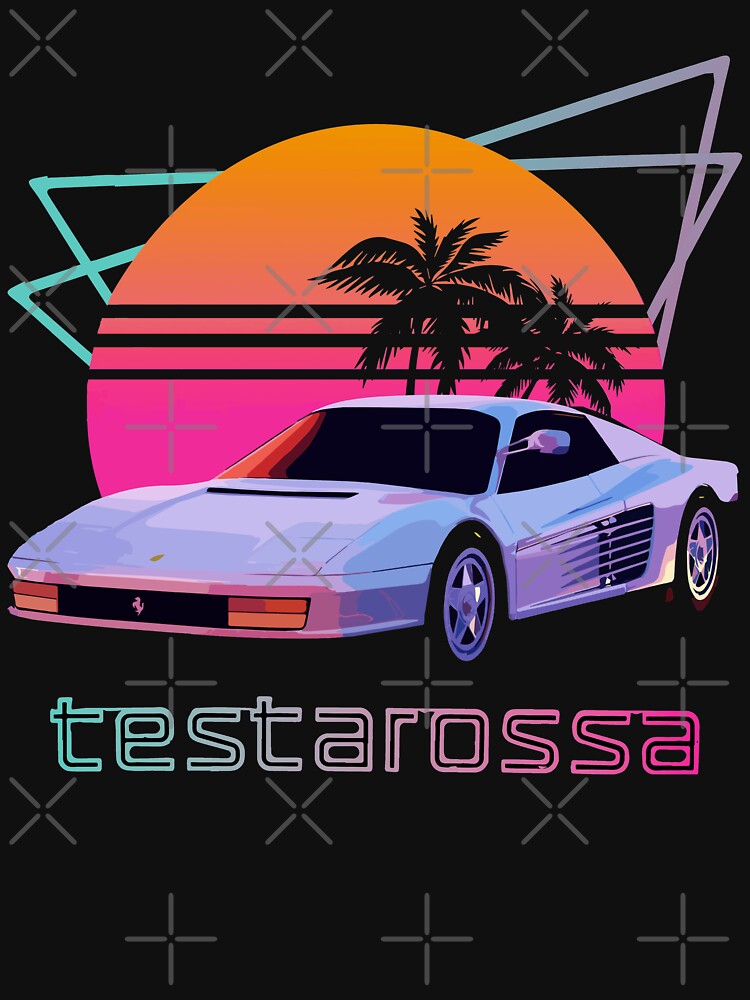 "80s Retrowave Testarossa" T-shirt for Sale by FromThe8Tees | Redbubble ...