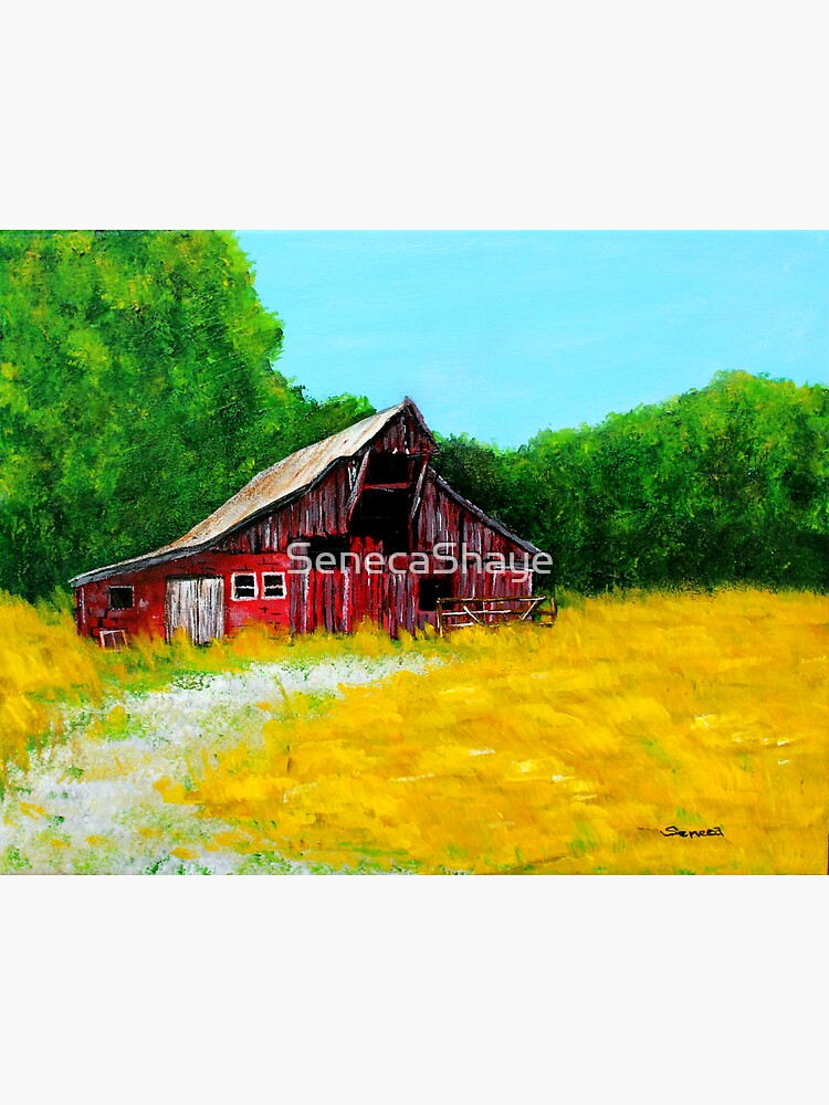 "Red Barn" Sticker by SenecaShaye | Redbubble