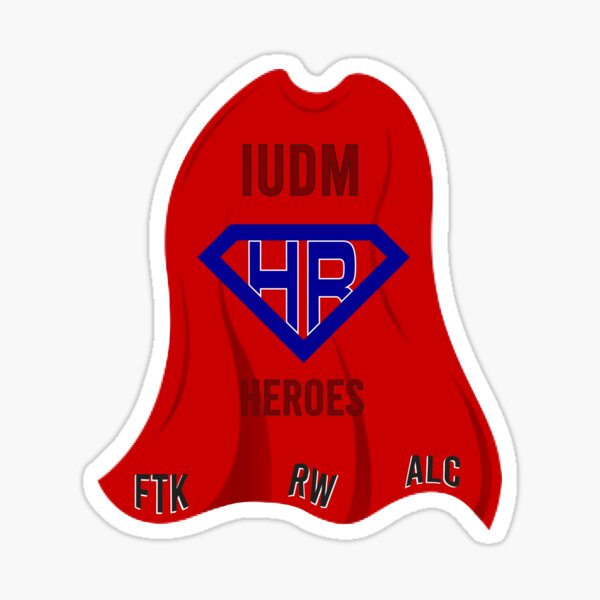 "IUDM HeRo" Sticker for Sale by polkadotpiper29 | Redbubble