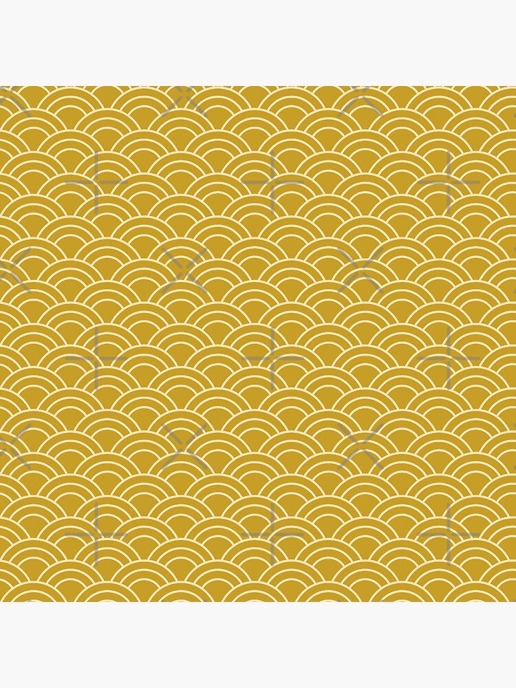 "Japanese wave pattern: gold | Geometric | Minimalist" Poster for Sale ...