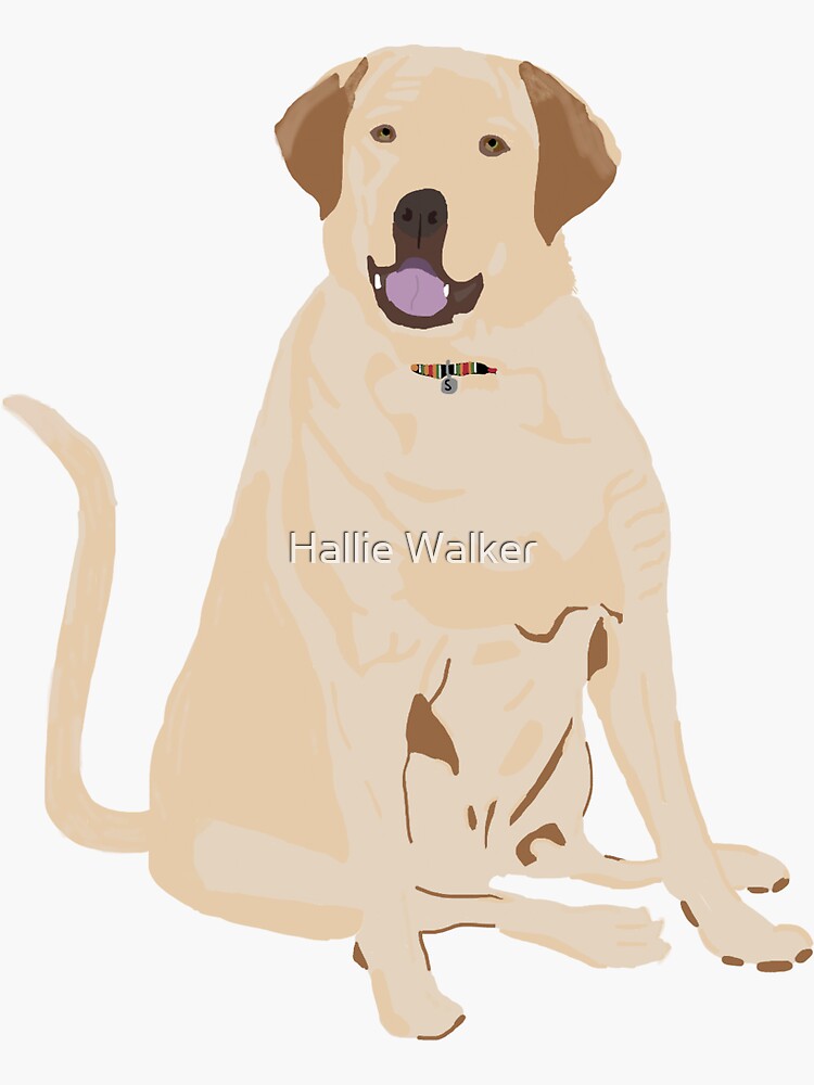 "Yellow Lab Sticker" Sticker for Sale by HWinchester | Redbubble