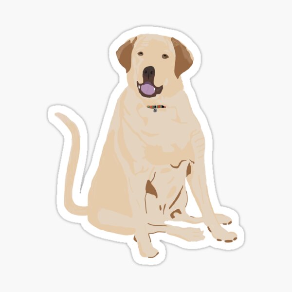 "Yellow Lab Sticker" Sticker for Sale by HWinchester | Redbubble