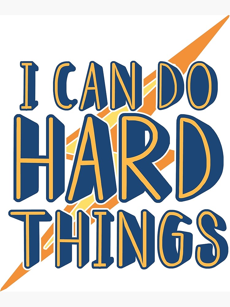 "Growth mindset | I can do hard things" Art Print by SouthPrints ...