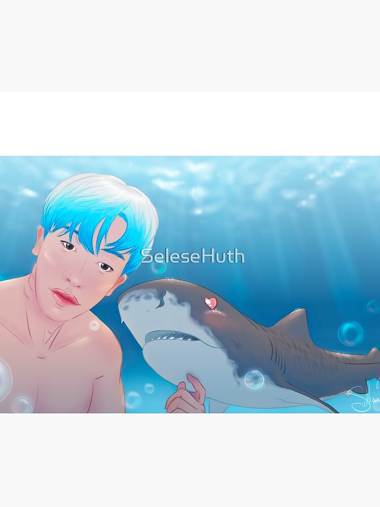 " Mermaid Wonho - Tiger Shark" Shower Curtain for Sale by SeleseHuth ...