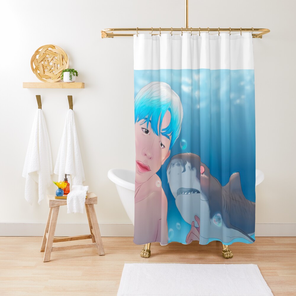 " Mermaid Wonho - Tiger Shark" Shower Curtain for Sale by SeleseHuth ...