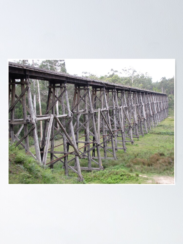 "Stoney Creek Trestle Bridge, Victoria" Poster for Sale by DianneLac ...