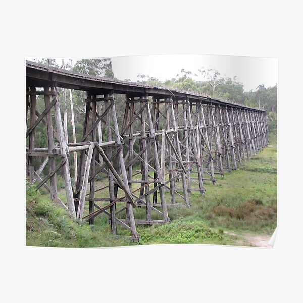 "Stoney Creek Trestle Bridge, Victoria" Poster for Sale by DianneLac ...