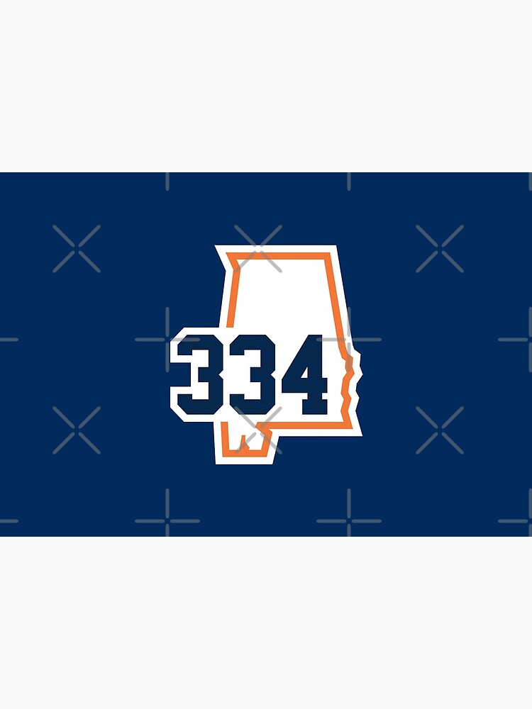 "Alabama 334 Area Code in Orange & Blue" Mask by SleepyLab | Redbubble