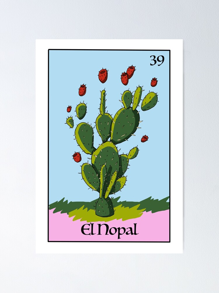 Póster con la obra «El nopal carta de loteria mexicana re ilustrada ...