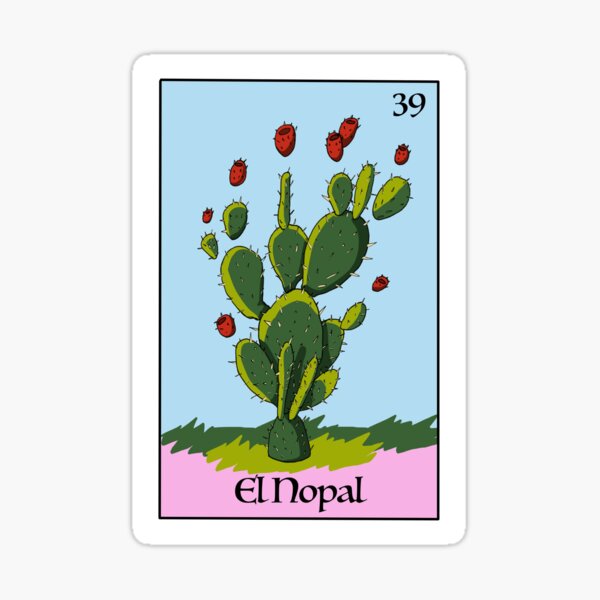 "The nopal Mexican lottery card re illustrated" Sticker for Sale by ...