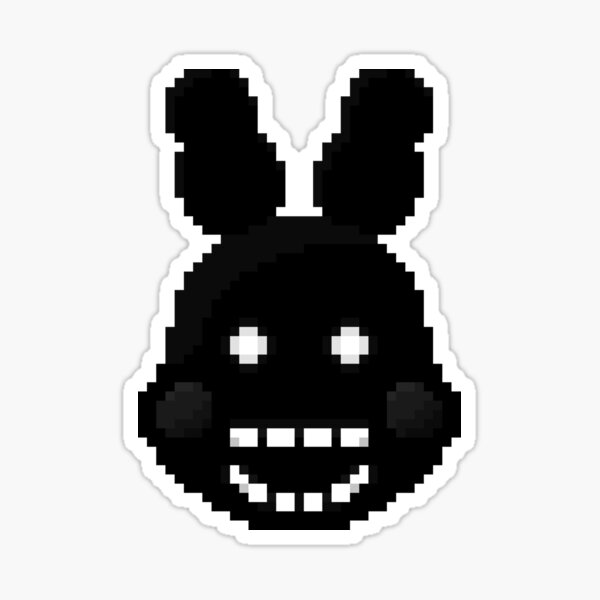 "Five Nights at Freddy's 2 - Pixel art - Shadow Bonnie" Sticker for ...
