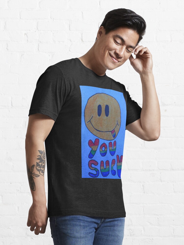 "colorful rainbow smiley face" T-shirt for Sale by mega-dweeb ...