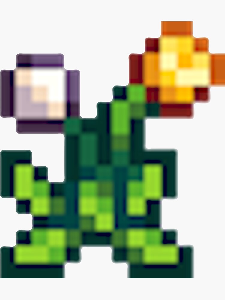 "Stardew Valley Pixel Dandelion" Sticker by edevyor | Redbubble