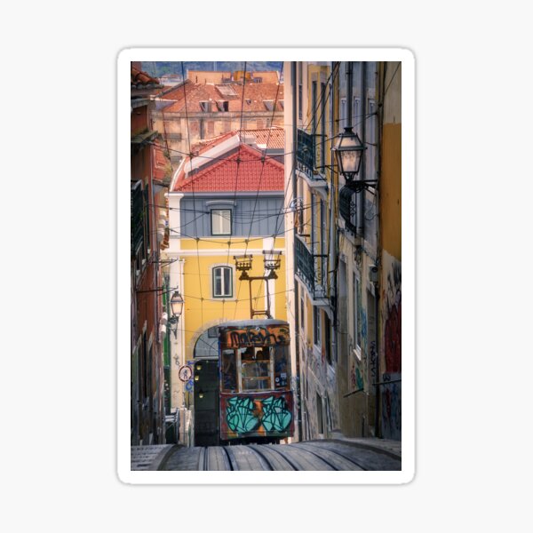 "Famous Trams of Lisbon, Portugal" Sticker by KeiserOne | Redbubble