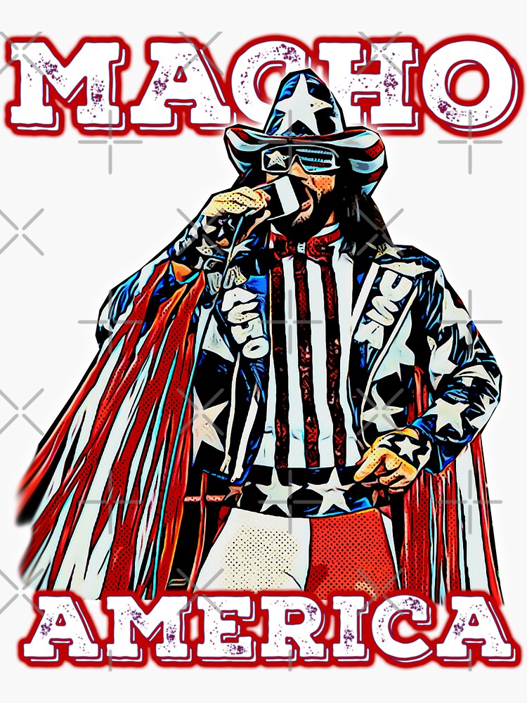 "Macho America" Sticker by JTK667 | Redbubble